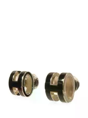 Hermès Pop H Enamel Earrings - Silver