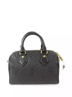 LOUIS VUITTON Empreinte Speedy Bandouliere 20 Monogram Mini Bag - Black
