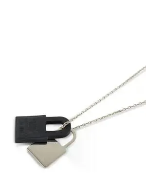 Hermès O'kelly Dual Padlock Necklace - Silver