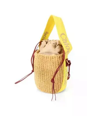 Chloé Woody Raffia Bucket Bag - Neutrals