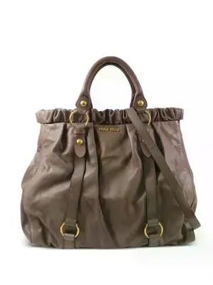 Miu Miu Leather Shoulder Bag - Brown