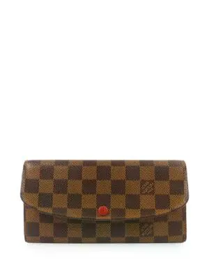 LOUIS VUITTON Emilie Damier Portefeuille Wallet - Brown