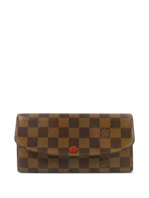 LOUIS VUITTON Emilie Damier Portefeuille Wallet - Brown