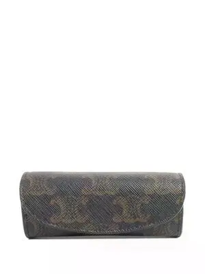 Celine Triomphe-pattern Jewelry Case - Brown