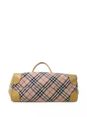 Burberry Check-pattern Canvas Tote Bag