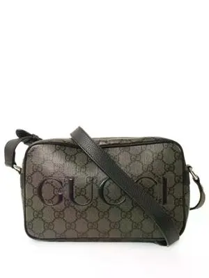 Gucci Gg Supreme Shoulder Bag - Brown