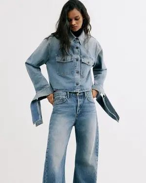 AGOLDE Hewitt Cropped Denim Shirt