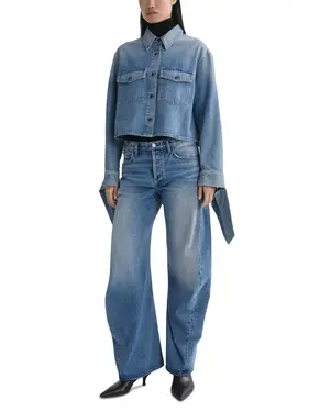 AGOLDE Hewitt Cropped Denim Shirt