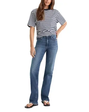 Good American Good True High Rise Straight Jeans