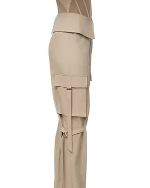 JLUXLABEL Downtown Cargo Pant Wide Leg, Cargo Pockets With Metallic Accents