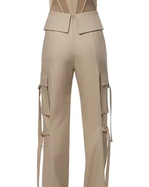 JLUXLABEL Downtown Cargo Pant Wide Leg, Cargo Pockets With Metallic Accents