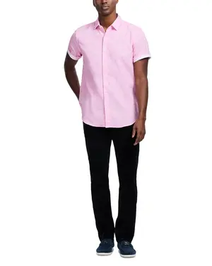 Robert Graham Reid Textured Short Sleeve Woven Shirt - Light Pink