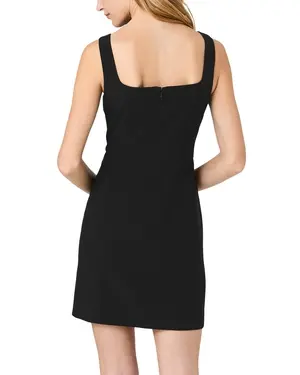 French Connection Azra Sleeveless Square Neck Mini Dress With Flap Pockets