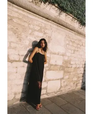French Connection Quinn Crepe Lace Maxi Dress - Black
