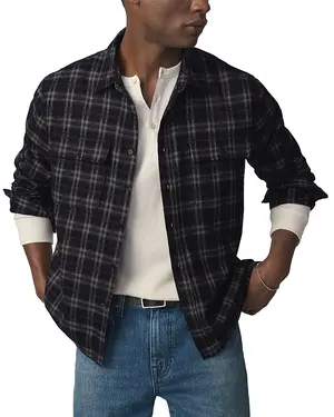 Joe's Jeans Double Pocket Plaid Shirt - Navy Multi