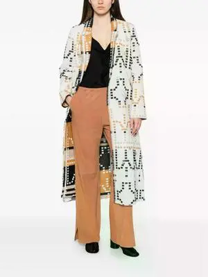 FORTE_FORTE Split-cuff Leather Trousers
