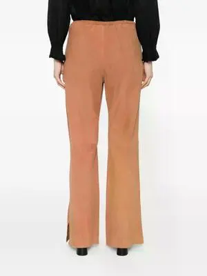FORTE_FORTE Split-cuff Leather Trousers