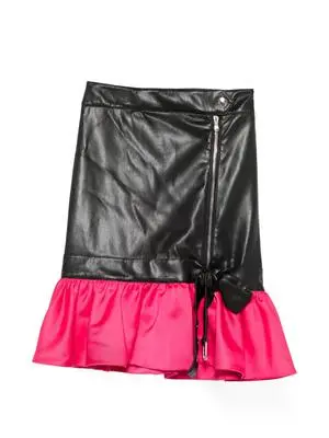 Moschino 2020s Ruffled Bow-detail Skirt - Black