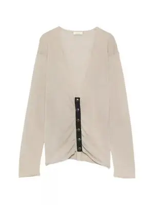 LANVIN 2000s V-neck Top - Neutrals
