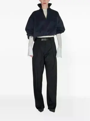 DARKPARK Belted Pleated Trousers - Black