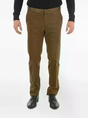 Corneliani Belt-loops Flat-front Trousers - Brown
