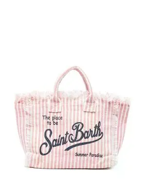 MC2 SAINT BARTH Striped Fringed Beach Bag