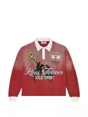 VALE FOREVER Graphic-print Polo Shirt - Red