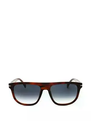DB EYEWEAR BY DAVID BECKHAM Tortoiseshell-effect Square-frame Sunglasses - Brown