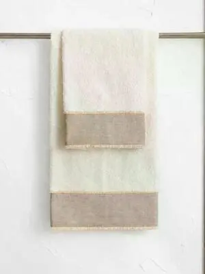 CU I SEEYOU Fringed-trim Bath Towel - Neutrals