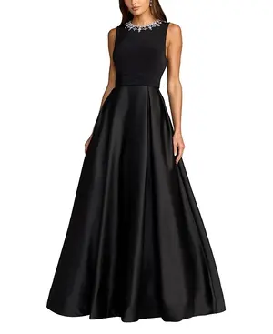 Mac Duggal Embellished High Neck Sleeveless A-line Gown