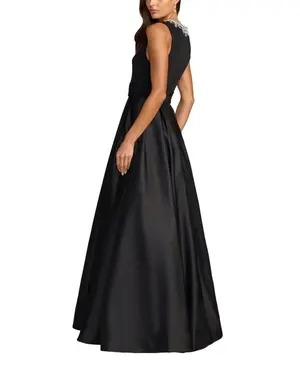 Mac Duggal Embellished High Neck Sleeveless A-line Gown