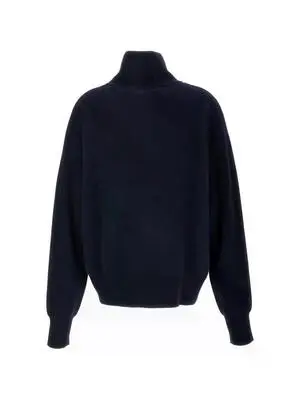 Extreme Cashmere Zip-up High-neck Cardigan