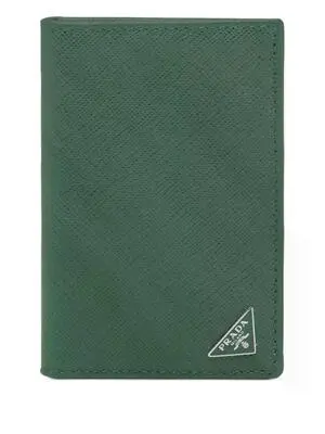 Prada Saffiano-leather Card Holder - Green