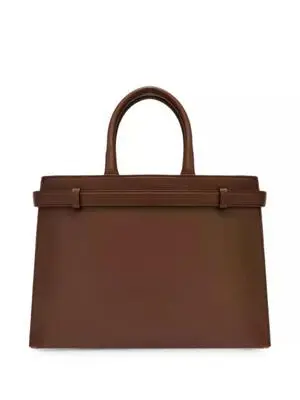 LANCEL Faubourg Stud-embellished Leather Tote Bag