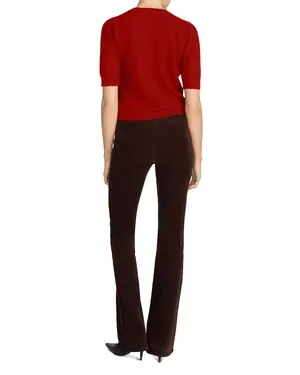 FRAME Gathered Honeycomb Cashmere Sweater - Paprika