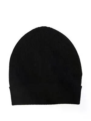 Rick Owens Ribbed Beanie Hat - Black