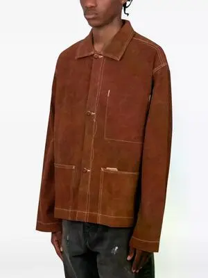 STORY MFG. Contrast-stitch Jacket - Brown