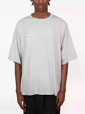 OPTIMISTIC RUNNERS Logo-print Short-sleeve T-shirt - Grey