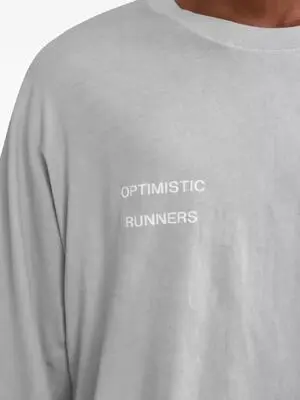 OPTIMISTIC RUNNERS Logo-print Short-sleeve T-shirt