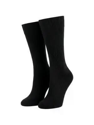Valentino Garavani Ribbed-knit Socks - Black