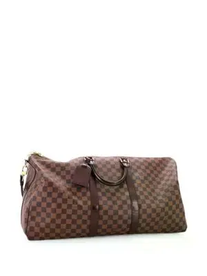 LOUIS VUITTON Keepall Bandouliere Damier 55 Travel Bag - Brown