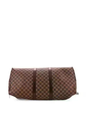 LOUIS VUITTON Keepall Bandouliere Damier 55 Travel Bag - Brown