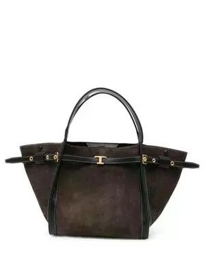 TOD'S T Timeless Suede Tote Bag
