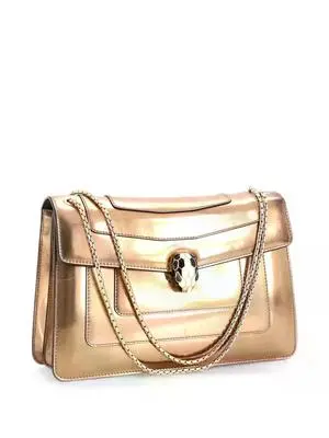 BVLGARI Serpenti Forever Patent Medium Shoulder Bag