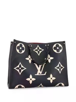 LOUIS VUITTON Onthego Bicolor Monogram Empreinte Giant Gm Tote Bag - Black