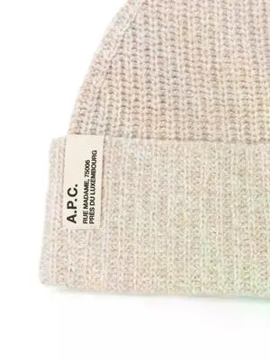 A.p.c. Ribbed Logo-patch Beanie Hat