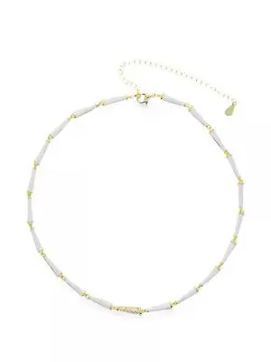 AMIE DUBAI Enamel Crystal-embellished Necklace - Gold