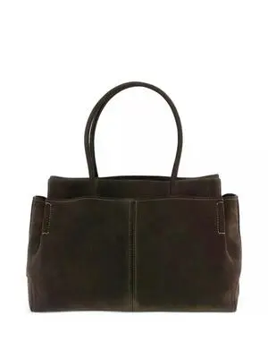 TOD'S Suede Logo-patch Tote Bag