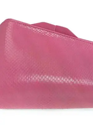 Attico 8:30pm Snakeskin-effect Clutch Bag