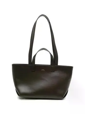 A.p.c. Logo Print Tote Bag - Brown